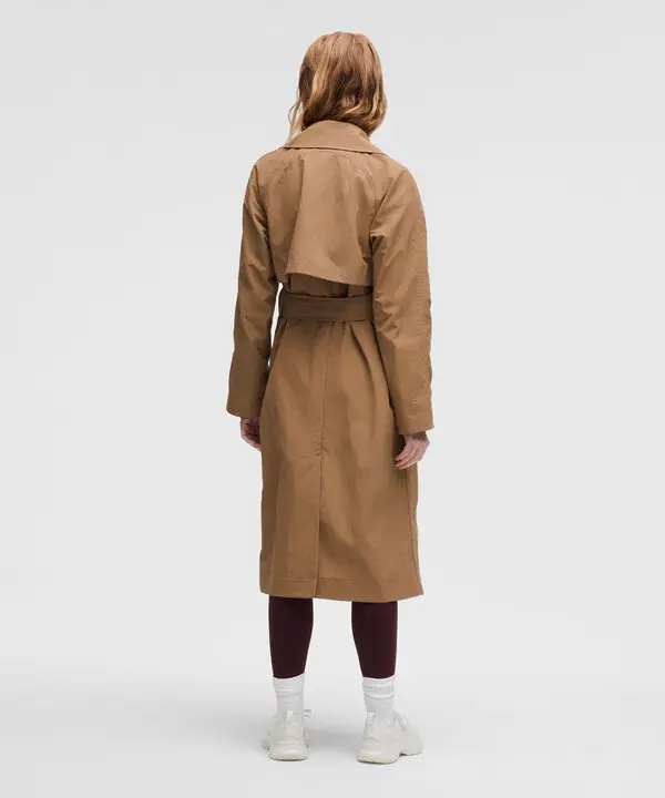 Lululemon Classic-Fit Trench Coat - Camel Brown | Editorialist